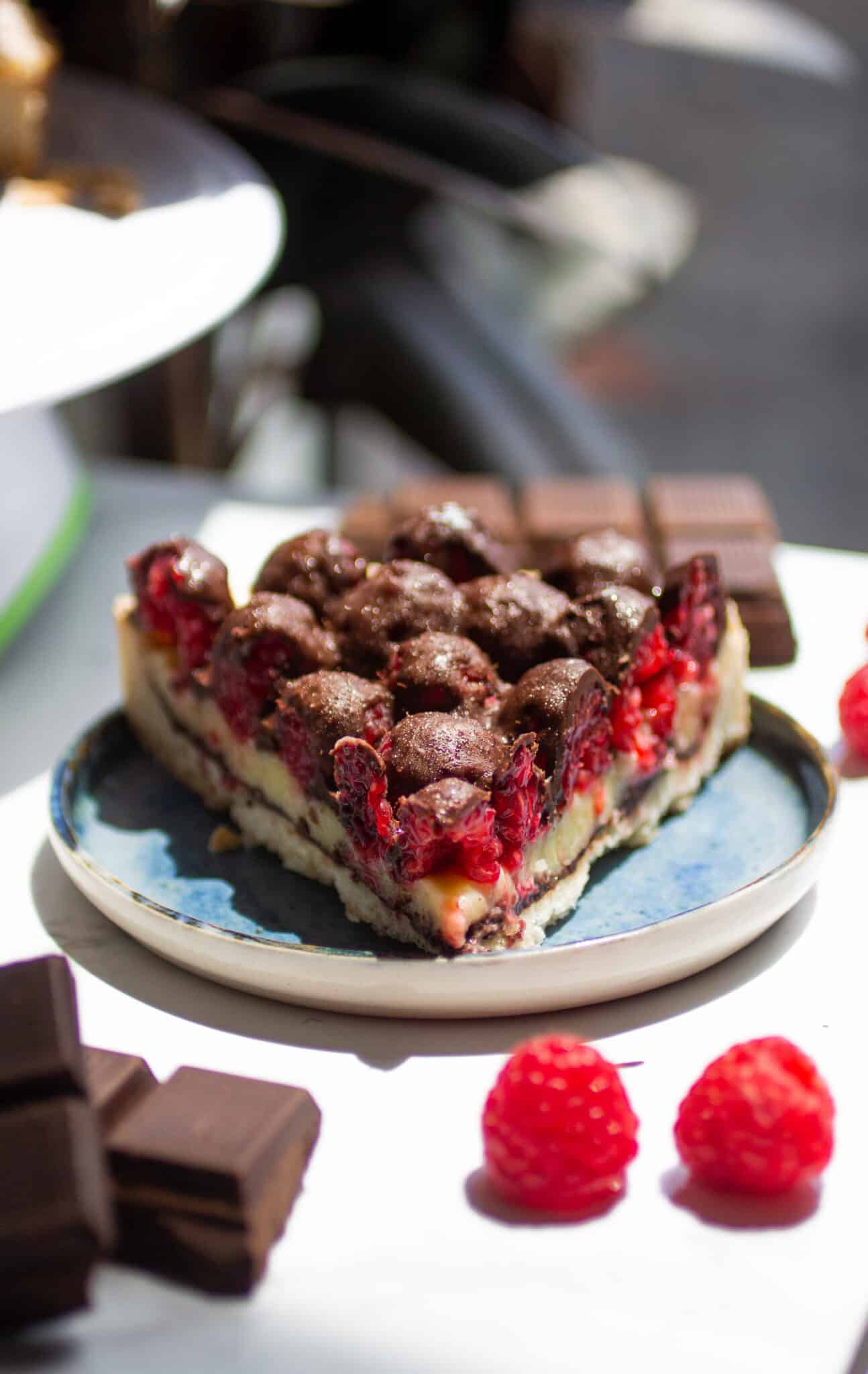Chocolate Raspberry Tart - The Pancake Princess