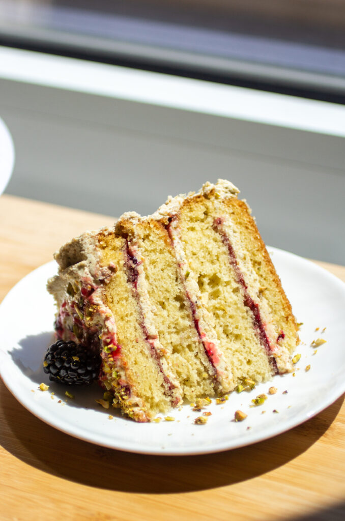Olive Oil Cake with Pistachio Buttercream - The Pancake Princess