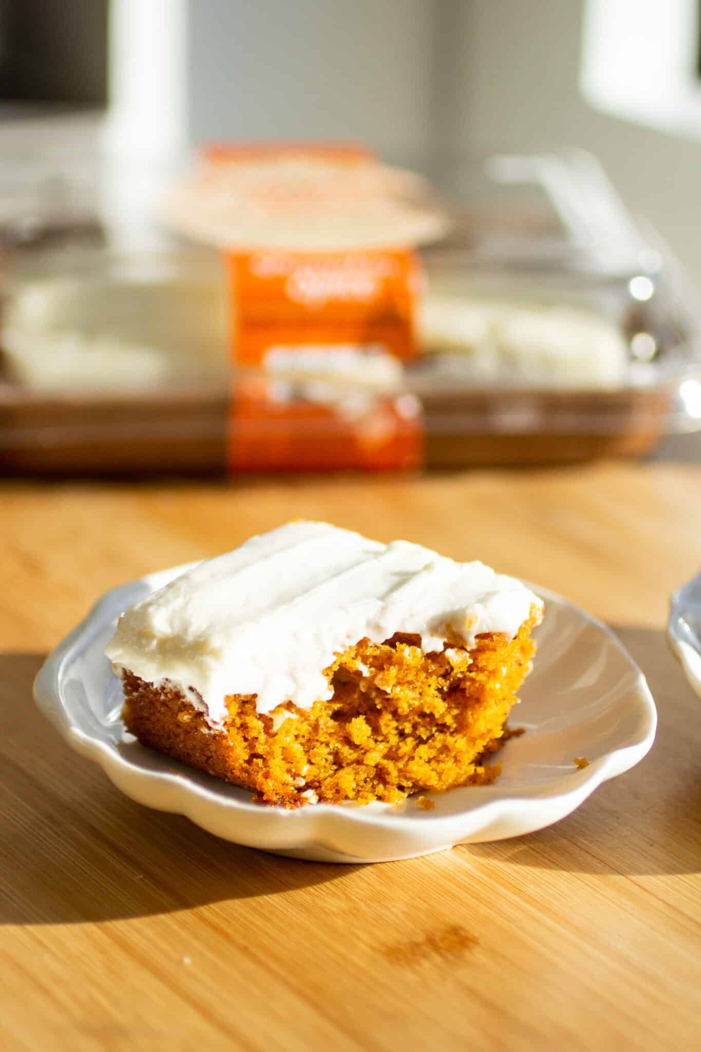 Pumpkin Spice Mini Sheet Cake (Trader Joe's copycat) - The Pancake Princess