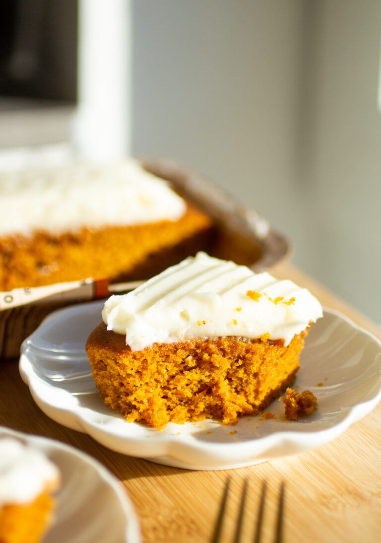 Pumpkin Spice Mini Sheet Cake (Trader Joe's copycat) - The Pancake Princess
