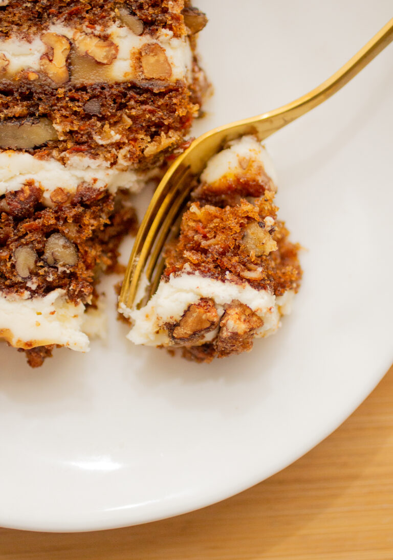 Carrot Cake with Candied Pecans - The Pancake Princess