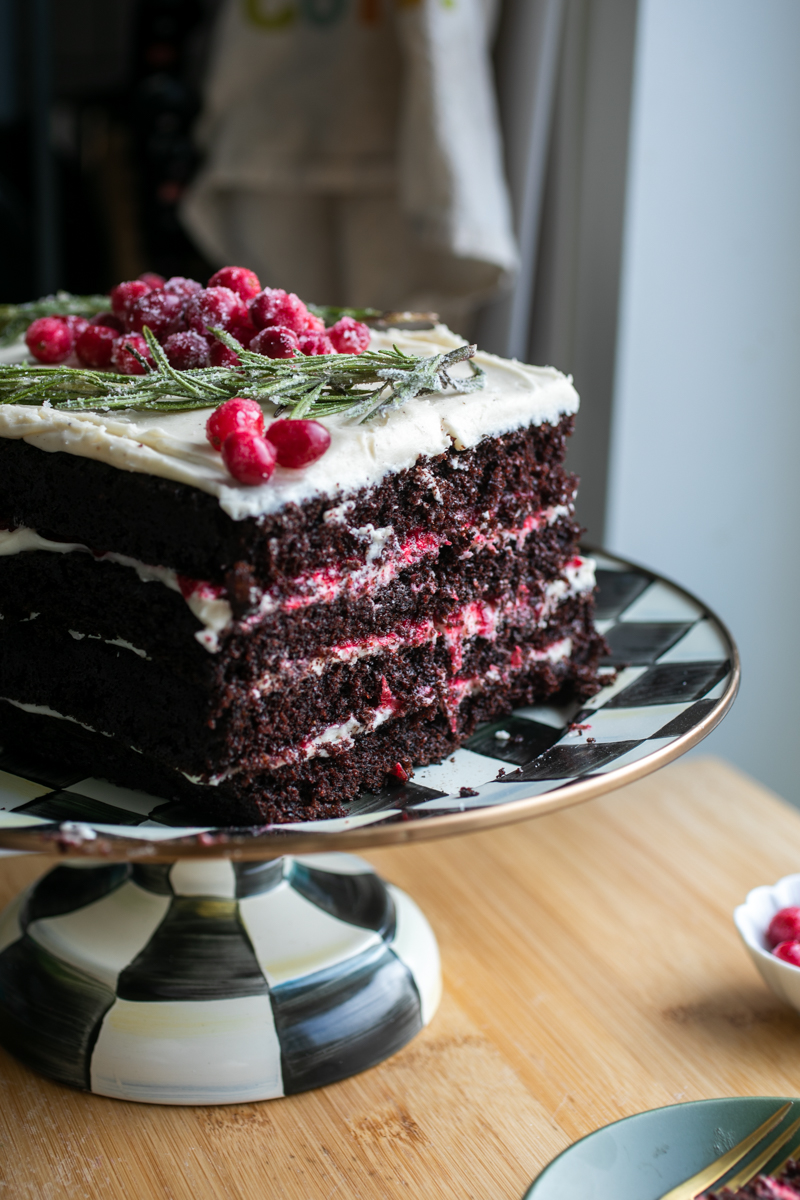 Chocolate Cranberry Cake - The Pancake Princess